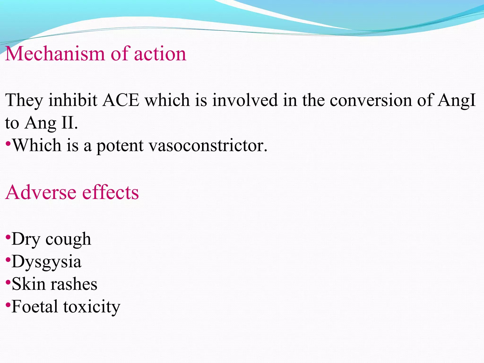ANTI HYPERTENSIVE AGENTS [MEDICINAL CHEMISTRY] BY P.RAVISANKAR ...