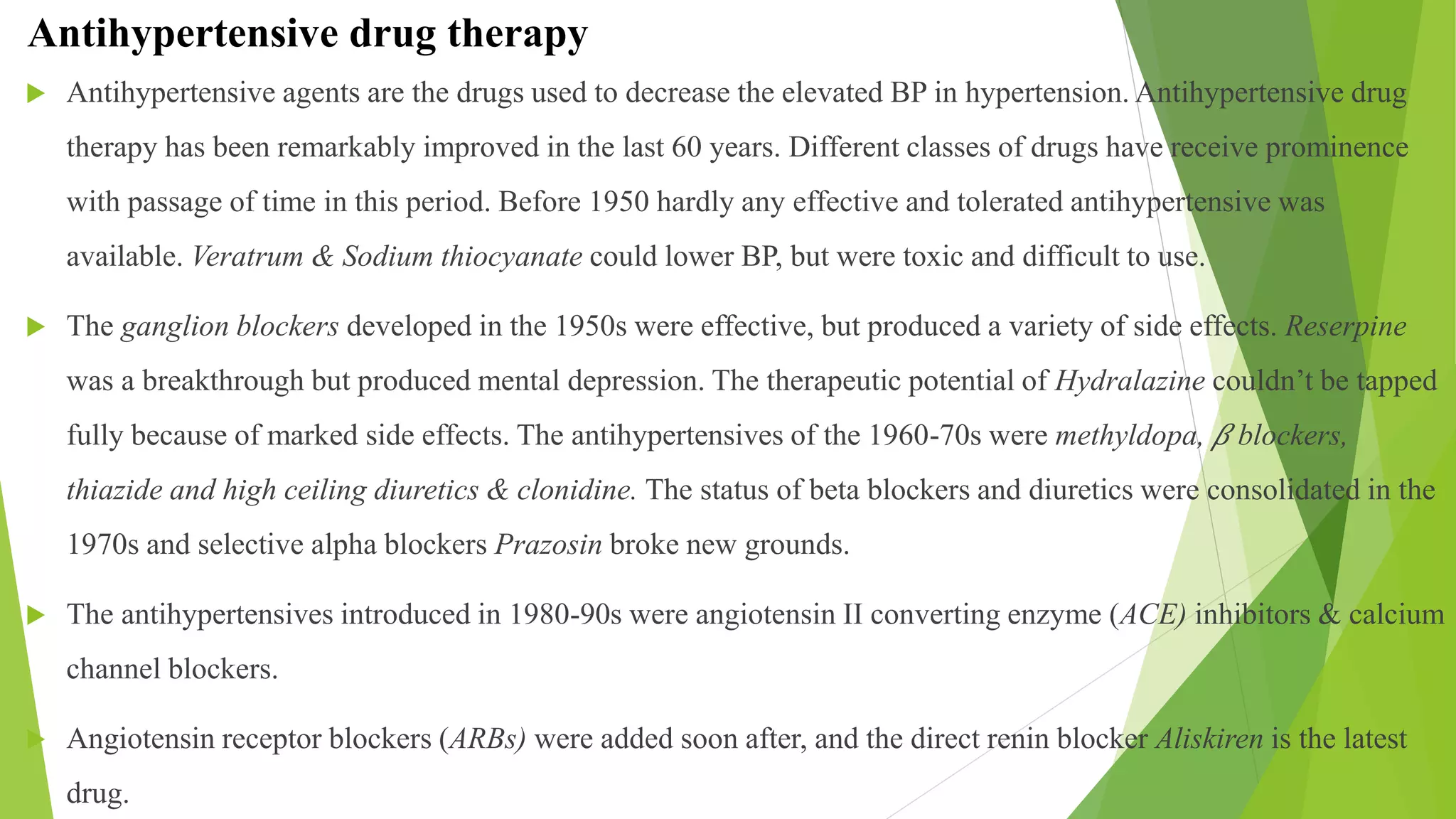 Medicinal Chemistry of Antihypertensive agents pptx | PPTX