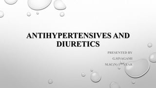 Antihypertensive and diuretics action& side effects.pptx