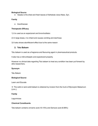 ANTIHYPERTENSIVE, ANTI TUSSIVE, ANTI RHEUMATOID,ANTI TUMOR, ANTI ...