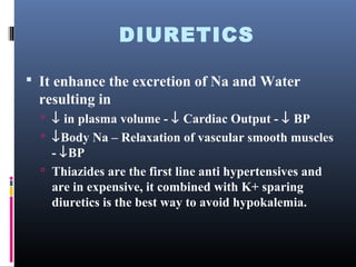 Anti-hypertensive drugs for Nursing Students | PPT