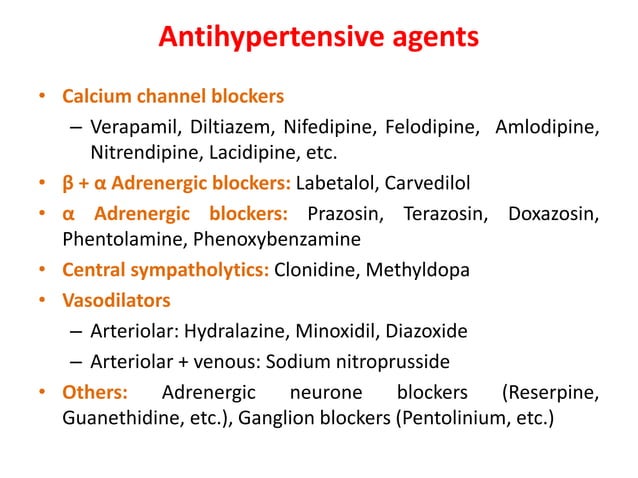 Antihypertensive drugs | PPTX | Heart and Cardiovascular Diseases ...