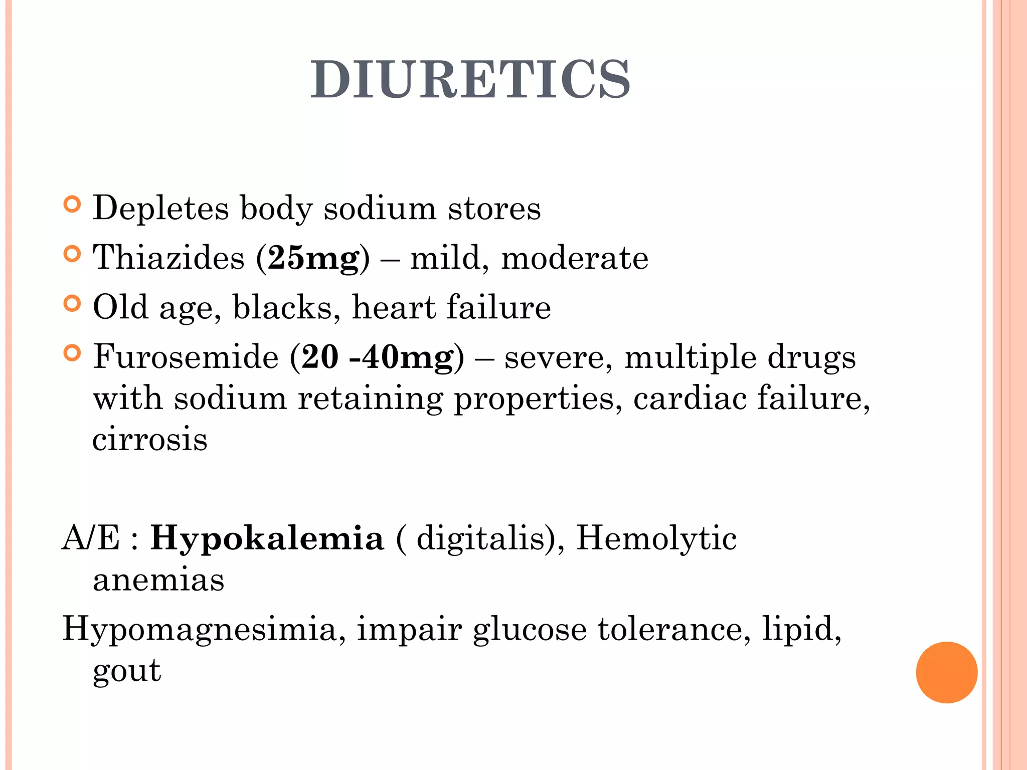 Antihypertensive drugs | PPS