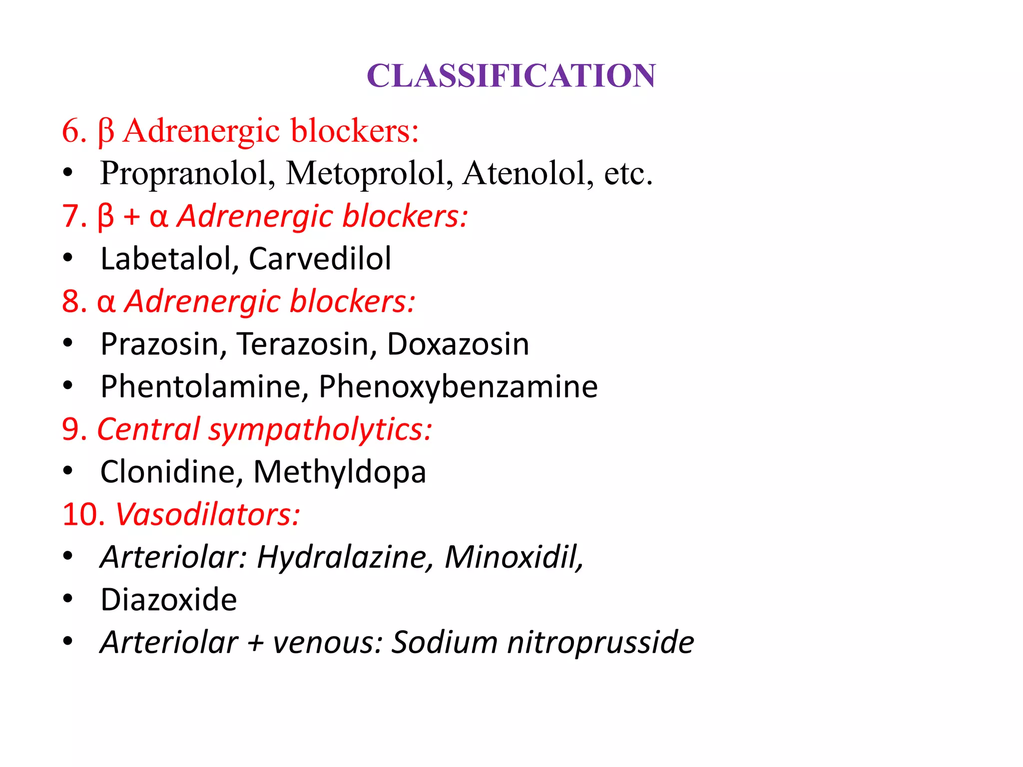 Antihypertensive drugs | PPTX