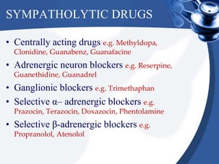 Antihypertensive drugs | PPTX