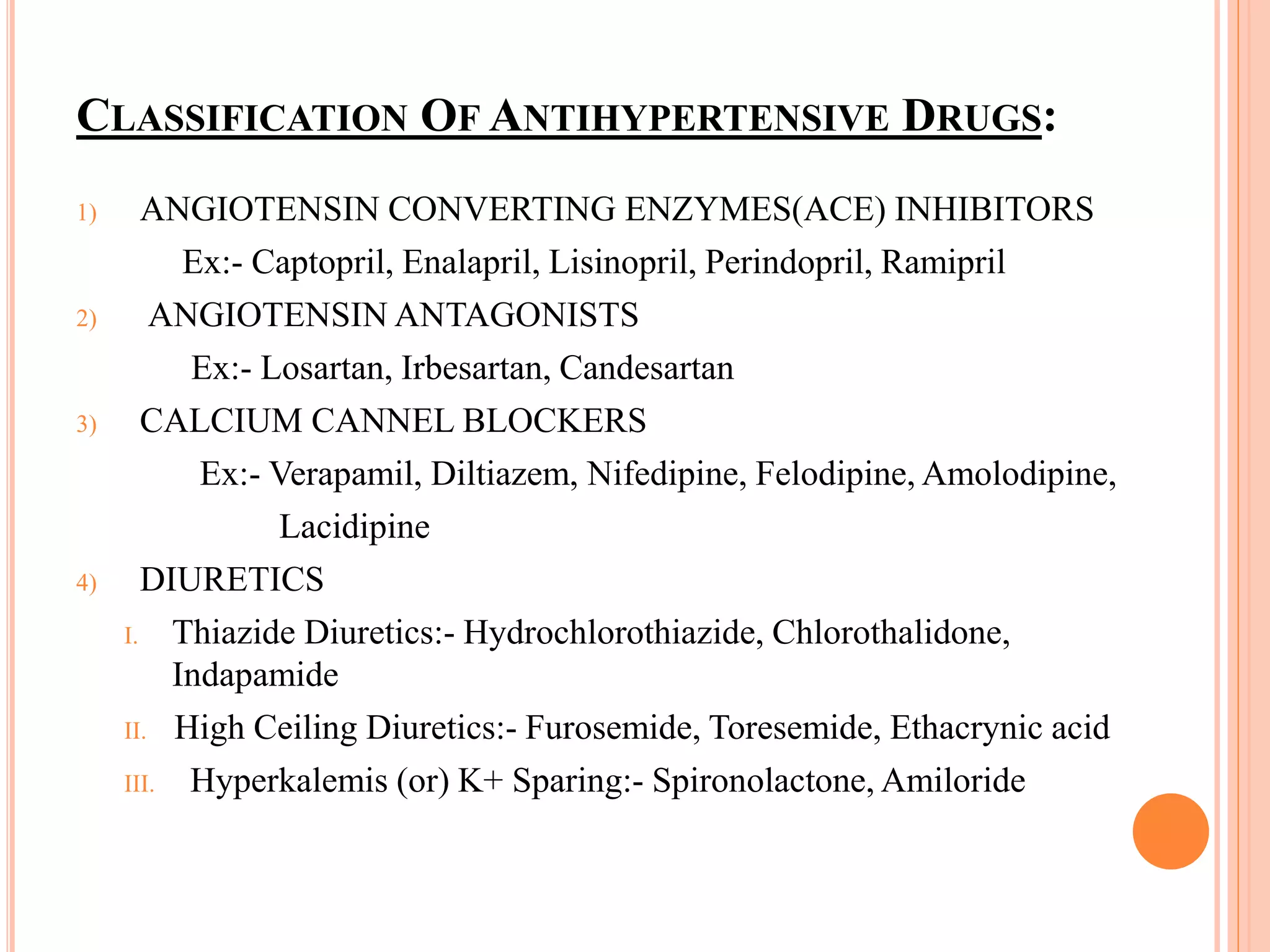 Anti hypertensive drugs | PPTX