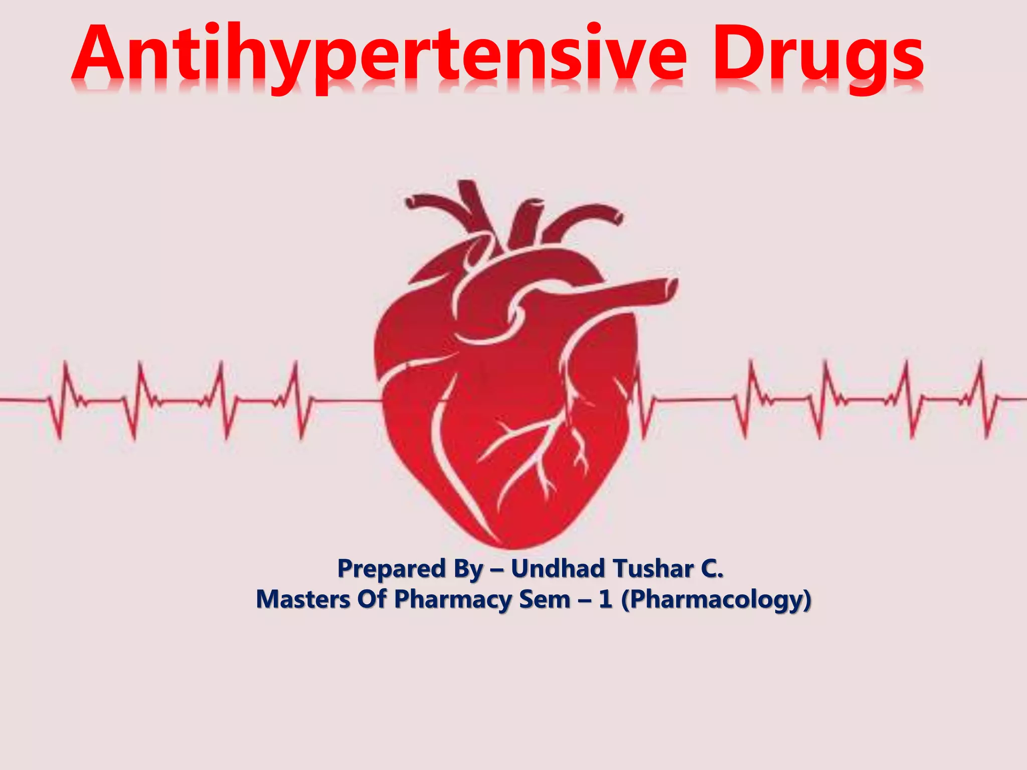 Antihypertensive Drugs Guide | PPT