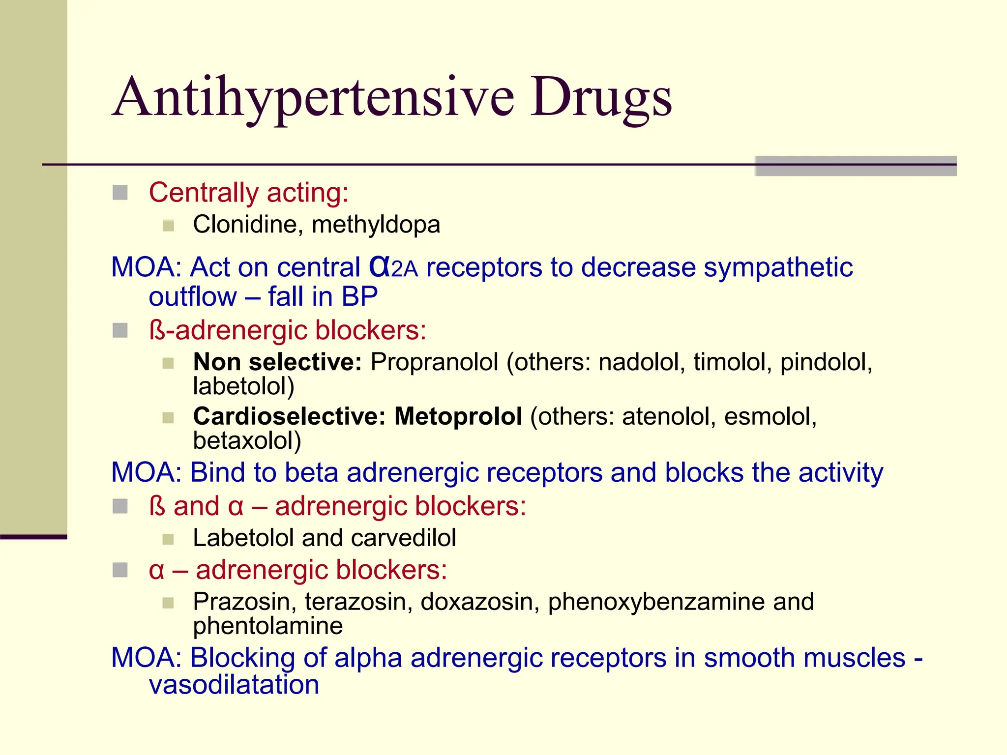 Antihypertensive Drugs Farmacos antihipertensivos | PPT