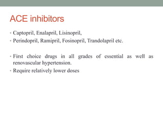 Pharmacology of Anti-hypertensive Drugs. | PPTX