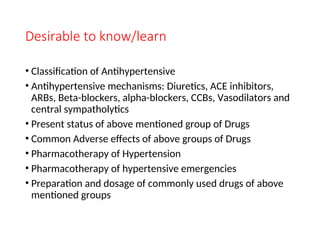 Antihypertensive drugs a pathology review.ppt