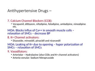 Antihypertensive drugs a pathology review.ppt