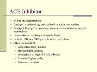 Antihypertensives and anesthetic implications - Dr. Vaibhav | PPTX