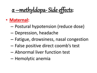 Anti-hypertensives in Pregnancy | PDF