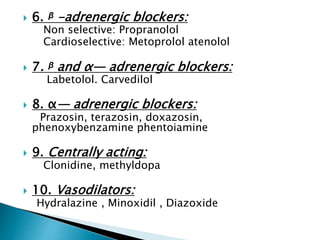 Anti hypertensivev drugs | PPT