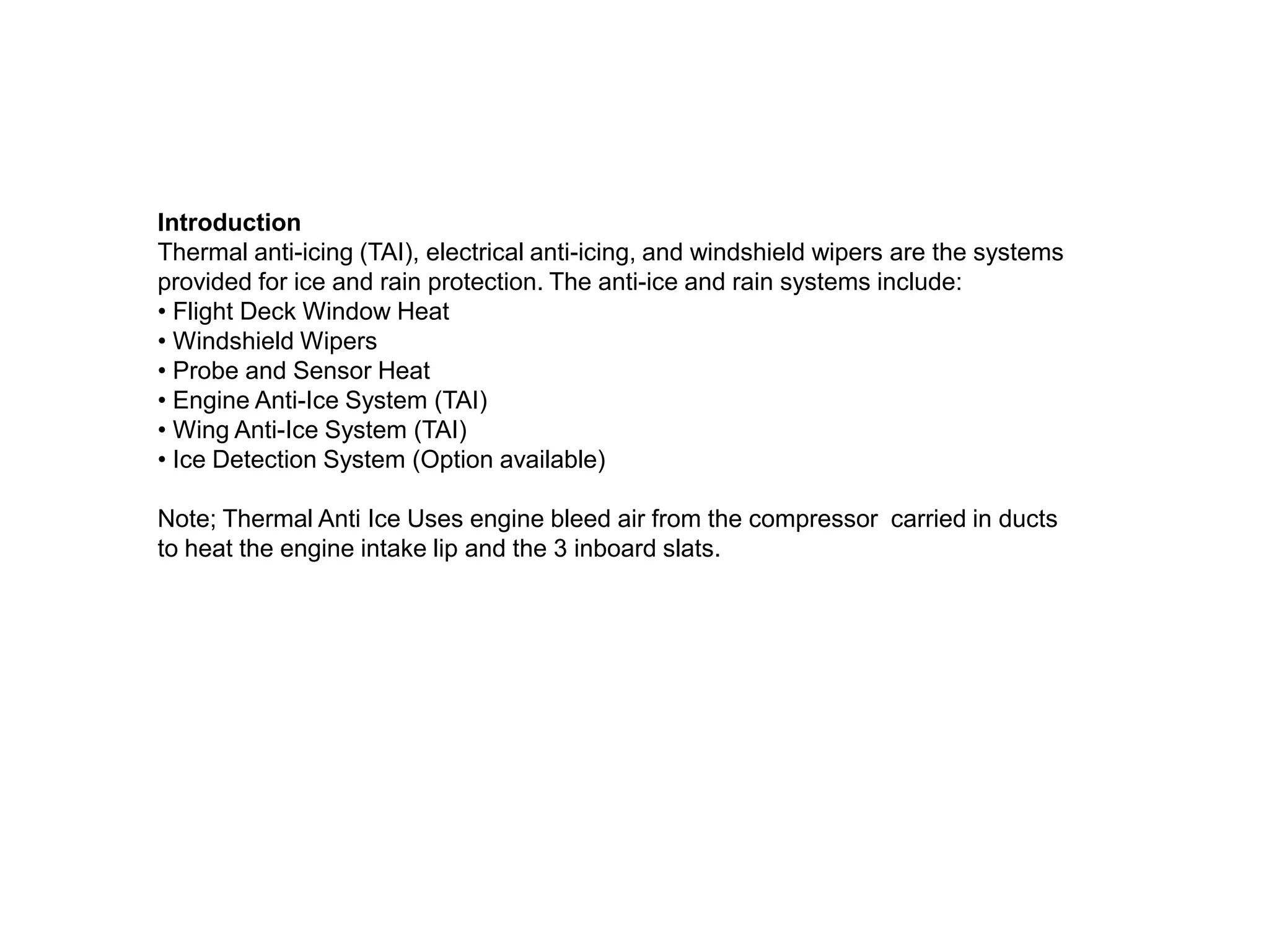 B737NG Anti ice and rain | PPTX