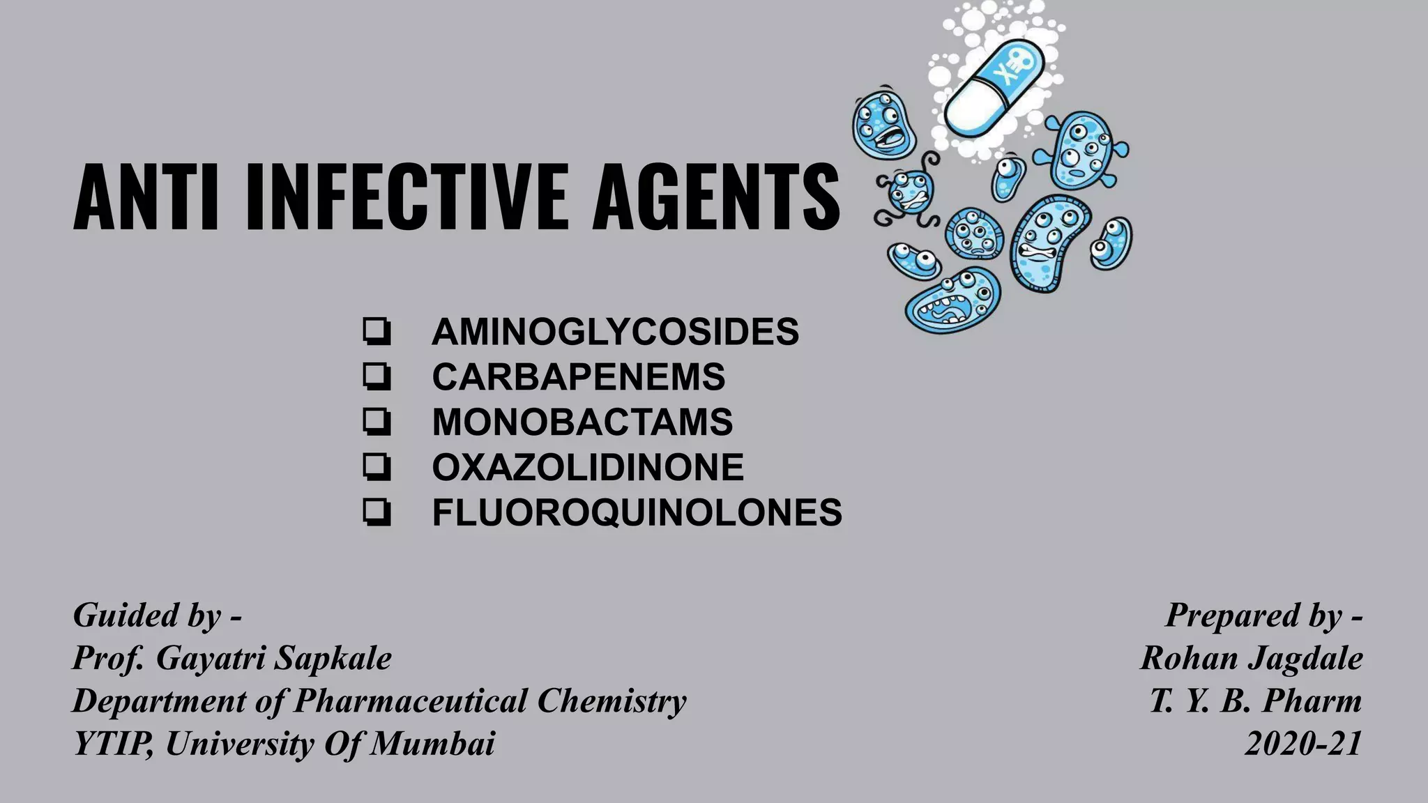 Anti infective agents antibiotics . | PDF