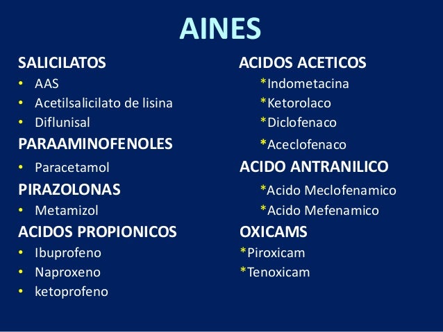 Farmacologia: Antiinflamatorios, AINES