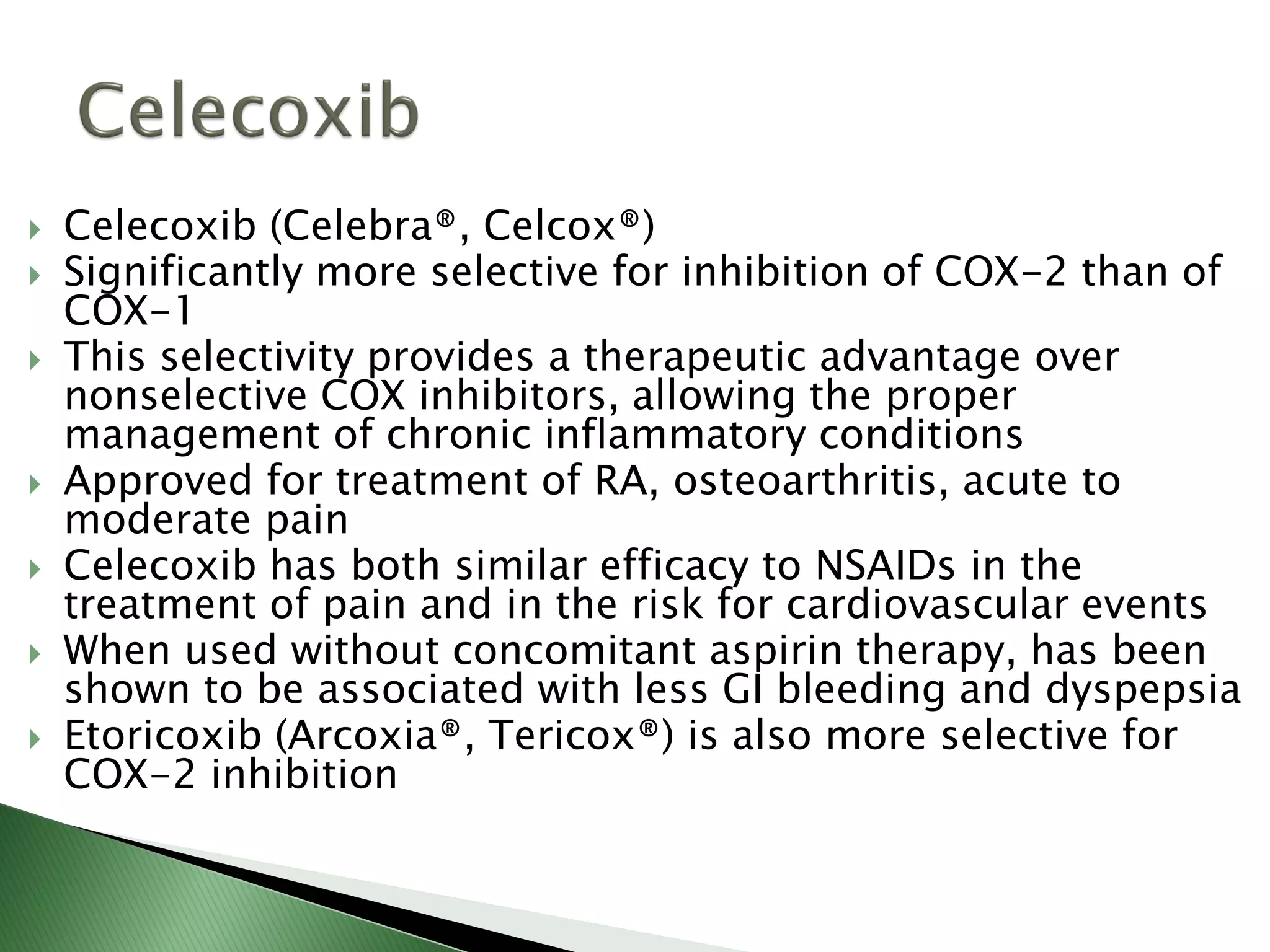 Antiinflammatory drugs - Pharmacology | PDF