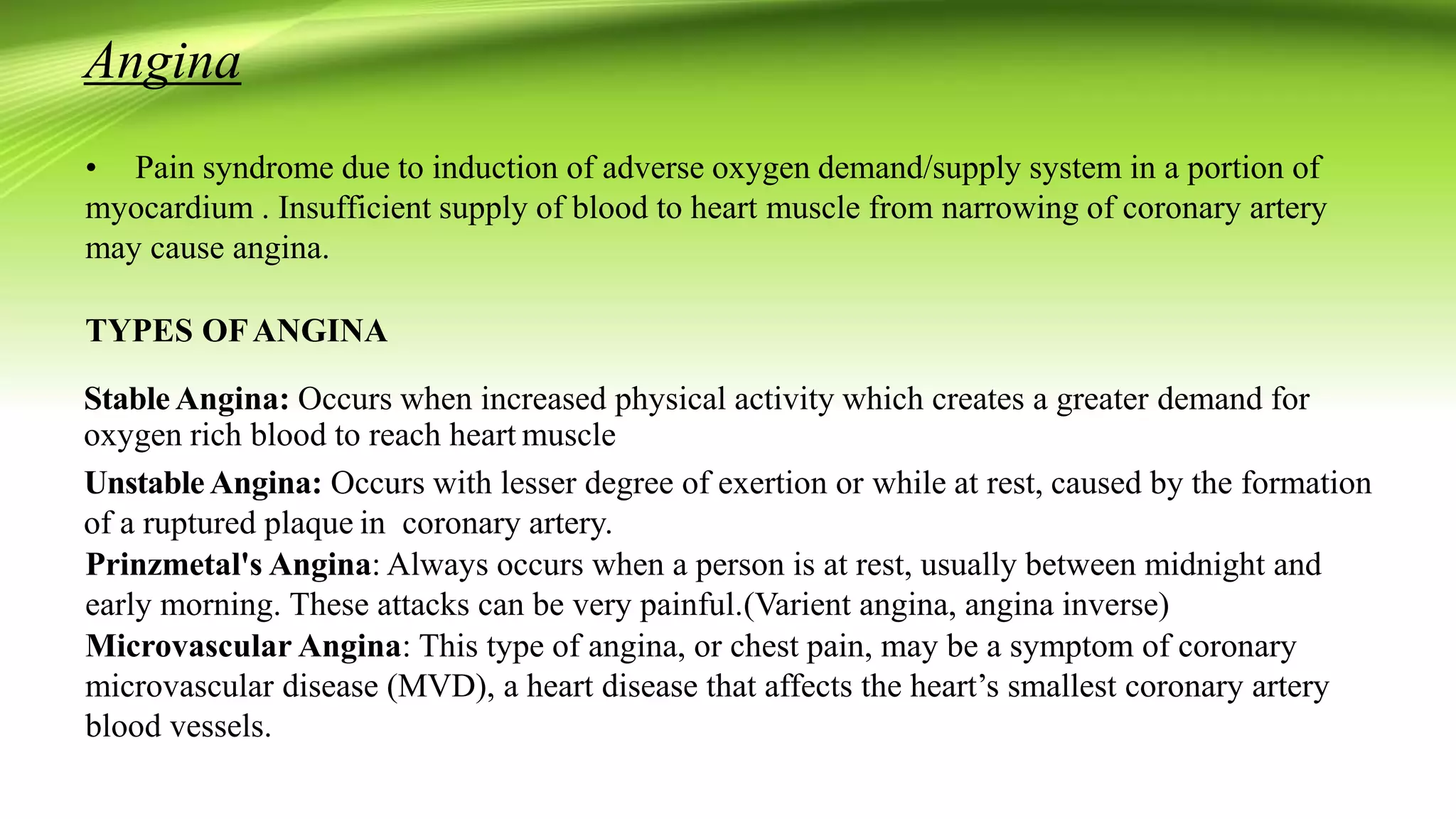 Anti-Ischemics | Mechanism | Ischemia | Signs & Symptoms | PPTX