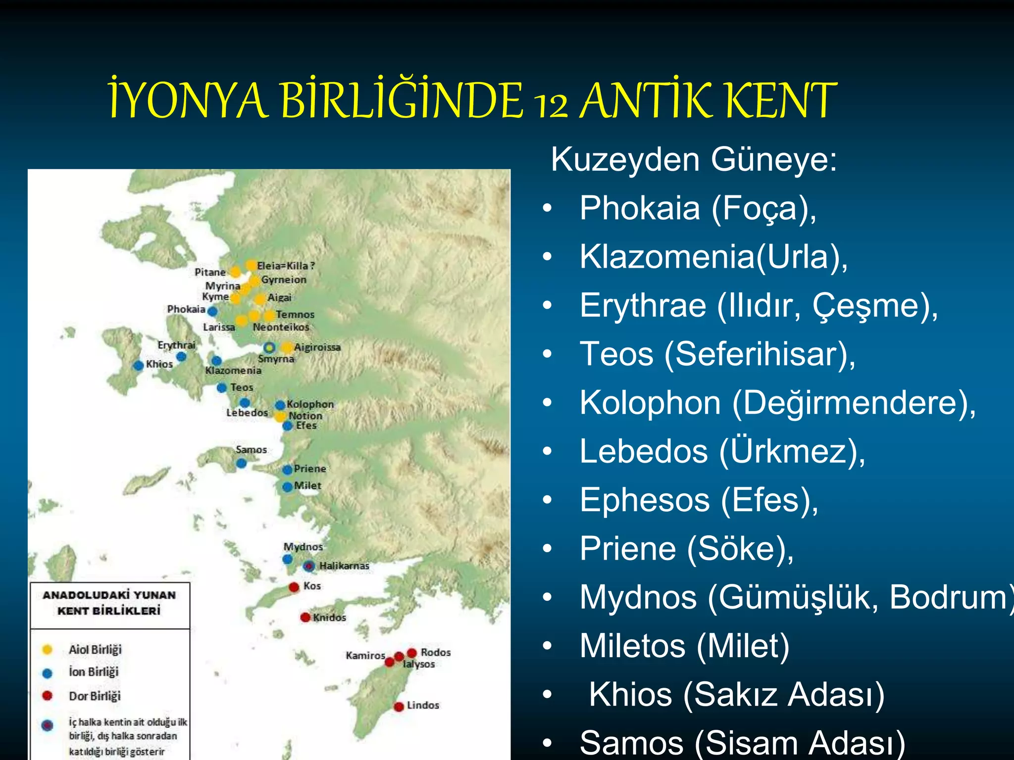 Antik Anadoluda 12 İyon Kenti | PPTX