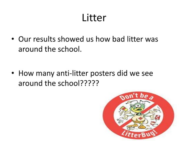 Anti littering lesson | PPTX