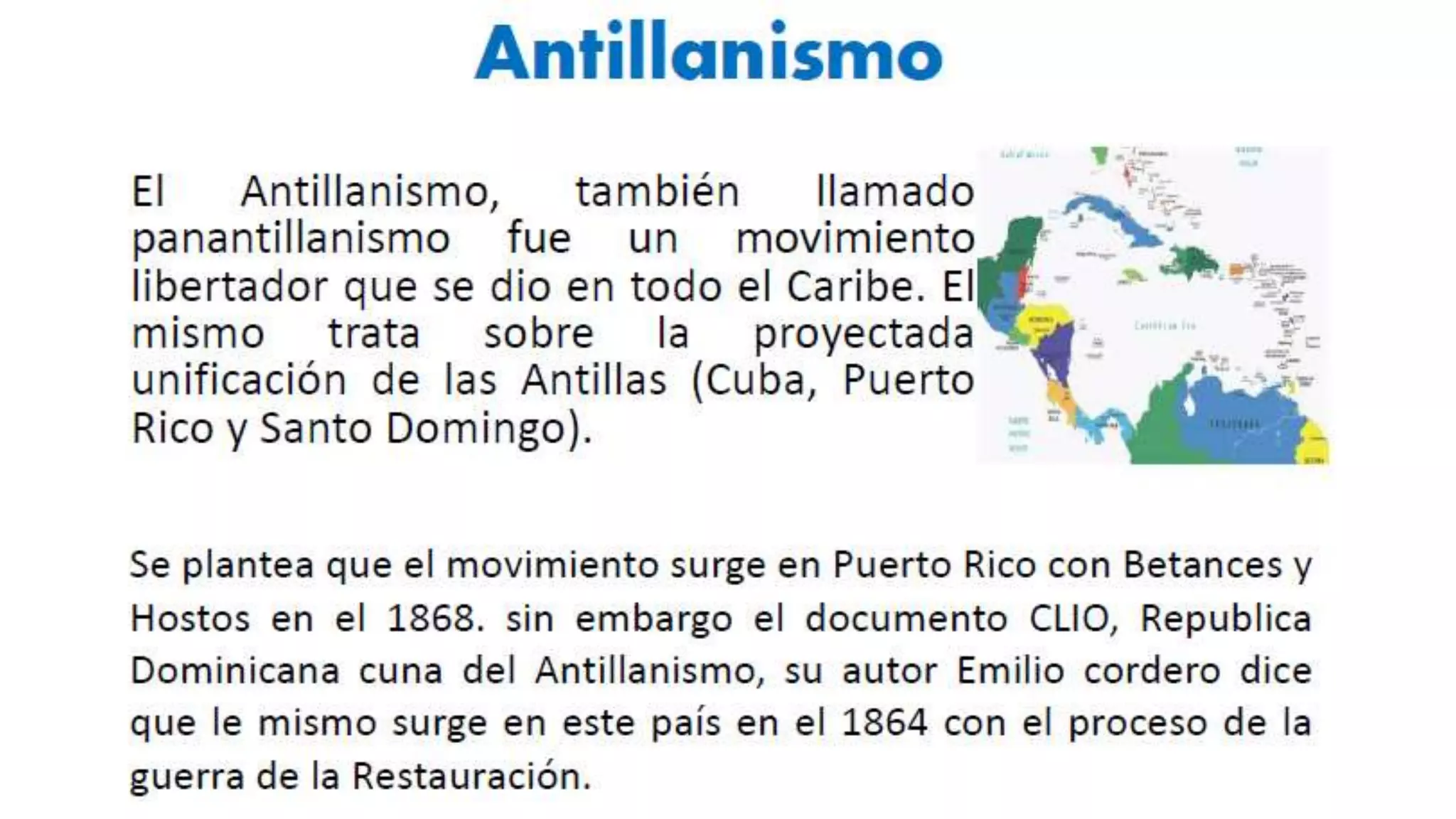 Antillanismo y anti imperialismo como repuesta al expansionismo | PPT