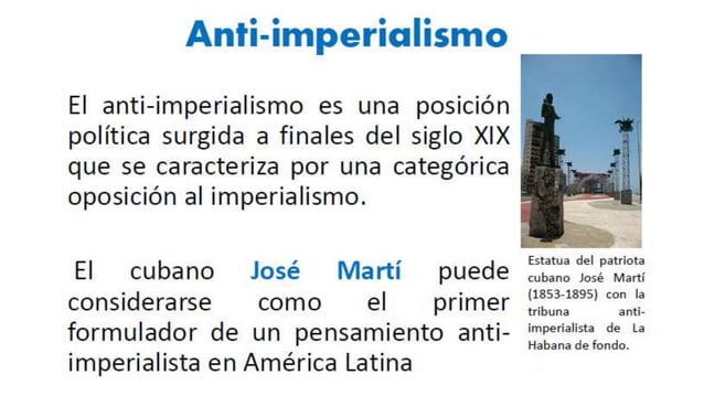 Antillanismo y anti imperialismo como repuesta al expansionismo | PPT