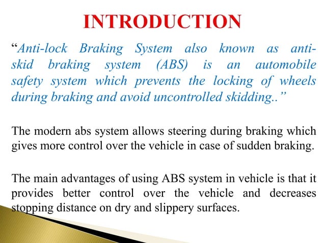 Anti lock braking system | PPTX
