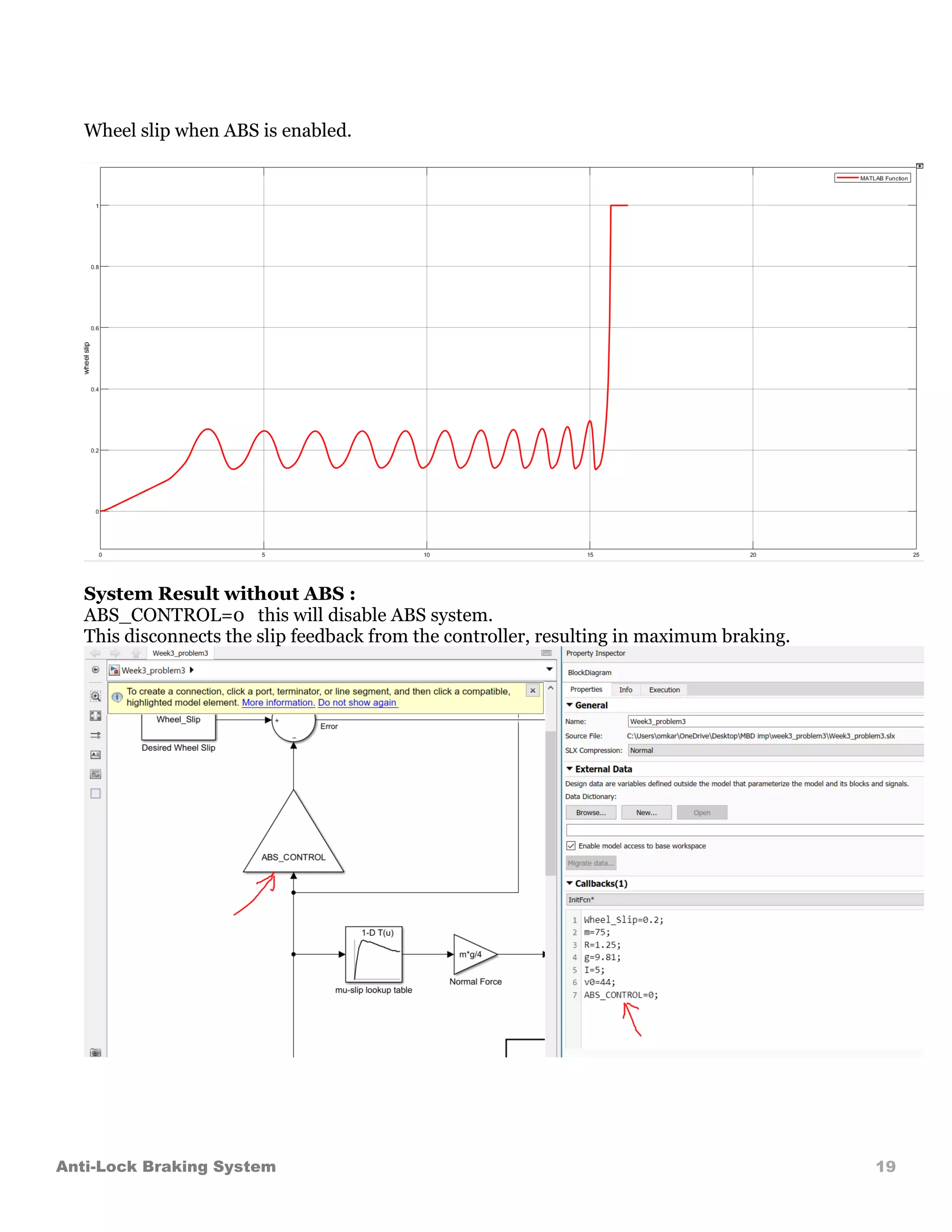 Anti lock braking (ABS) Model based Design in MATLAB-Simulink | PDF