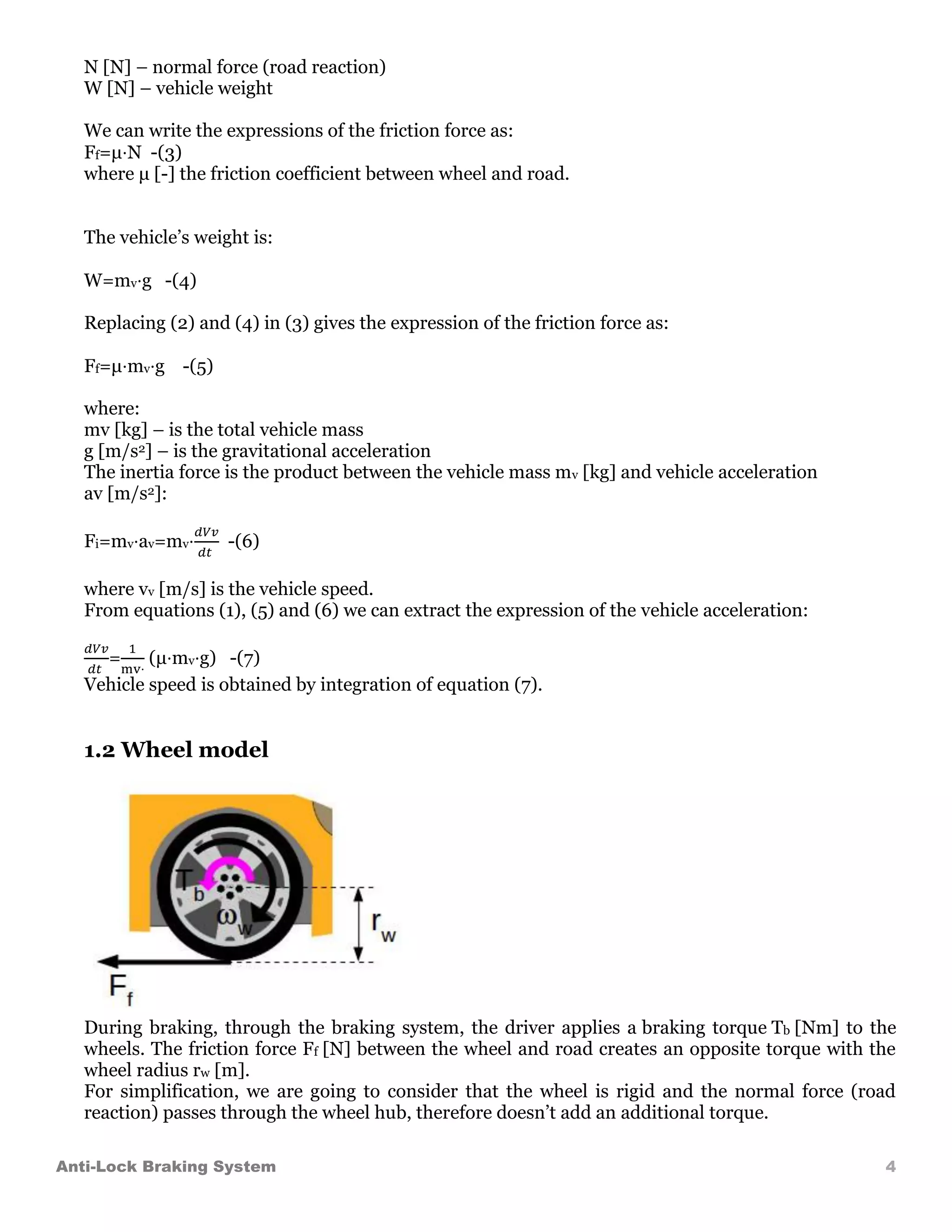 Anti lock braking (ABS) Model based Design in MATLAB-Simulink | PDF