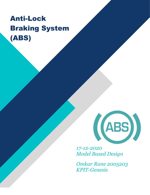 Anti lock braking (ABS) Model based Design in MATLAB-Simulink | PDF ...