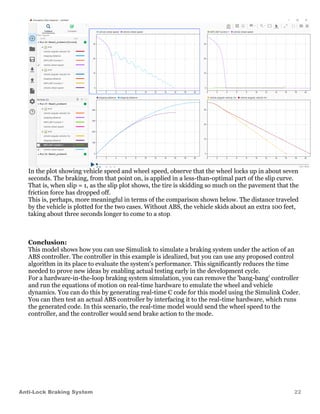 Anti lock braking (ABS) Model based Design in MATLAB-Simulink | PDF