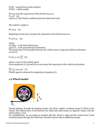 Anti lock braking (ABS) Model based Design in MATLAB-Simulink | PDF