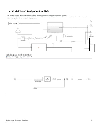 Anti lock braking (ABS) Model based Design in MATLAB-Simulink | PDF