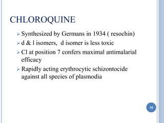 Anti malarial drugs | PPTX