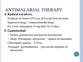 Anti malarial drug classification | PDF