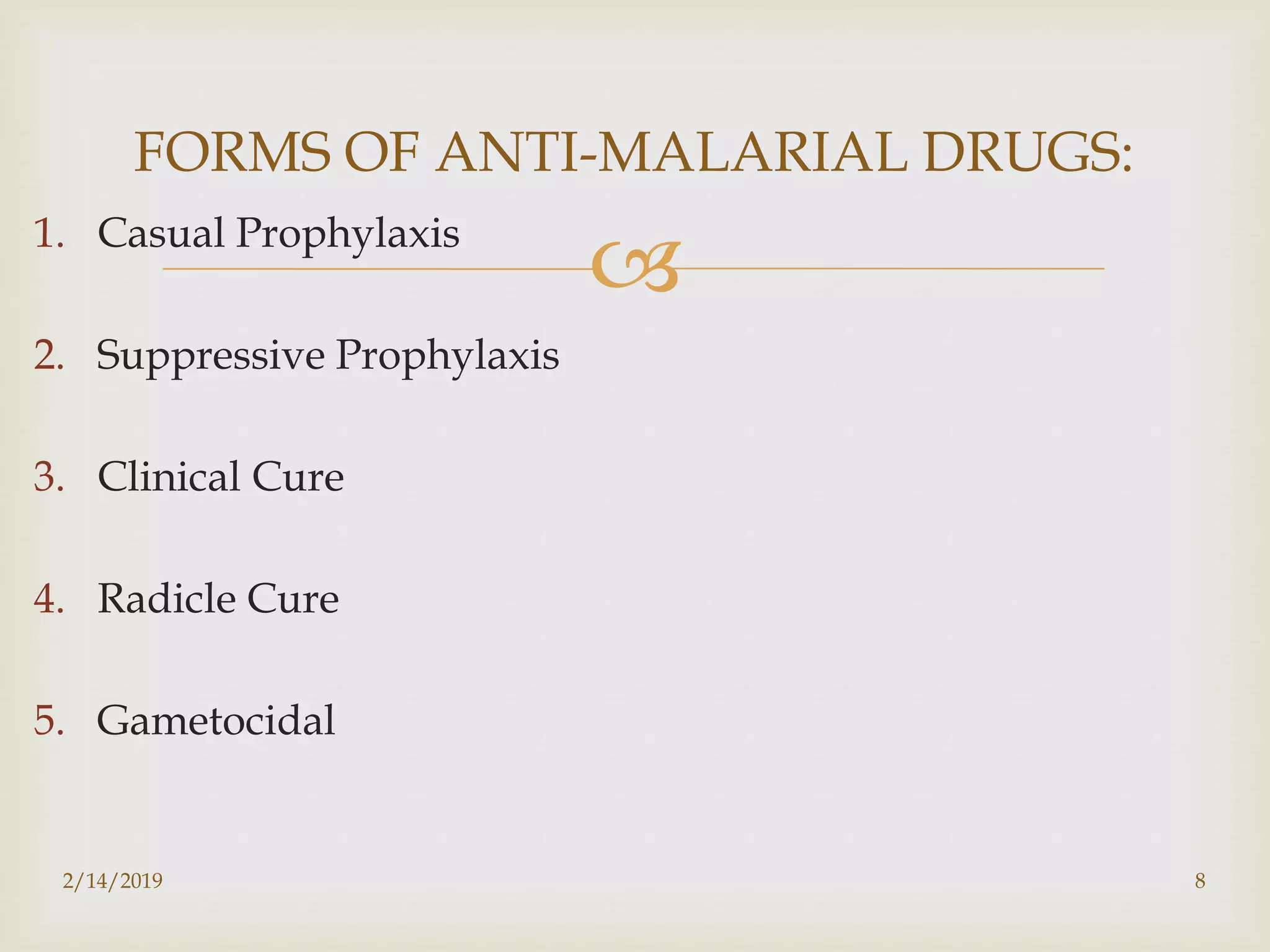 Anti malarial | PPTX