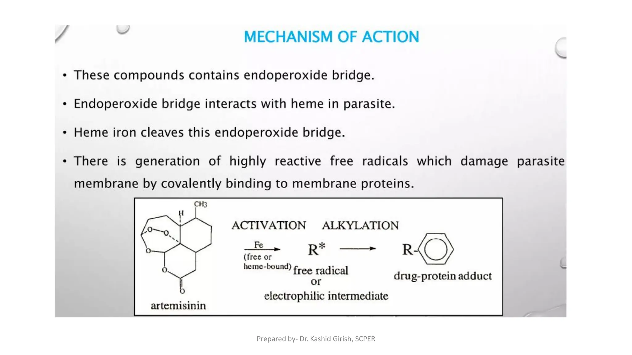 Antimalarial.pdf Introduction, Classification, SAR and MOA | PPT Antimalarial.pdf Introduction, Classification, SAR and MOA | PPT