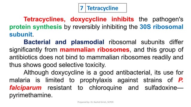 Antimalarial.pdf Introduction, Classification, SAR and MOA | PPT Antimalarial.pdf Introduction, Classification, SAR and MOA | PPT