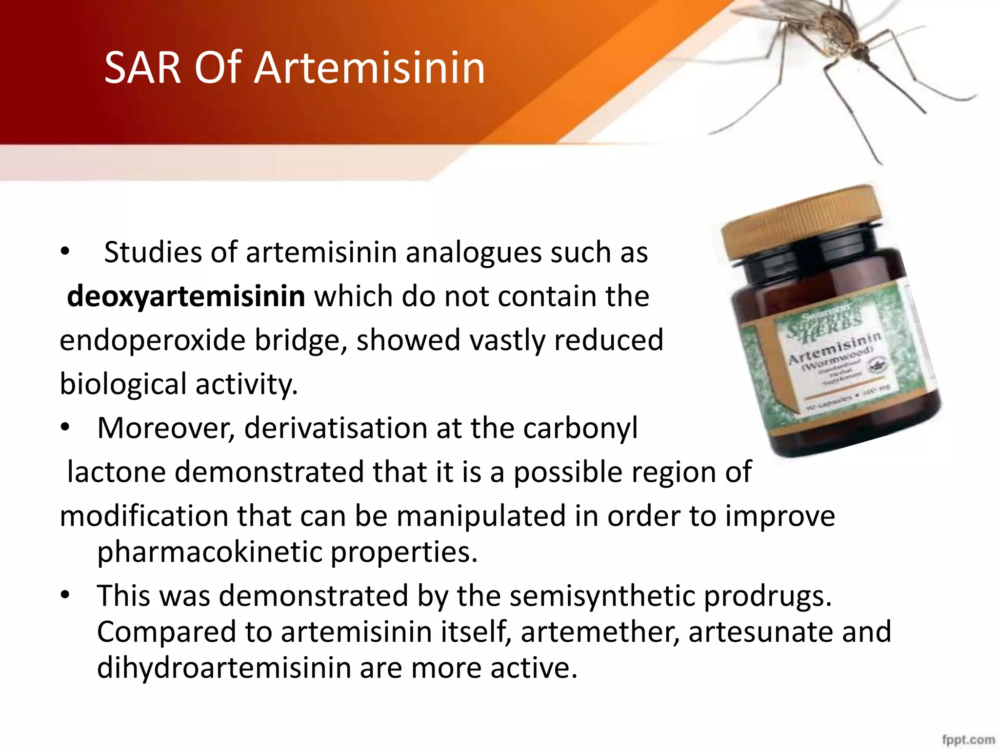 Antimalarial drugs | PPTX