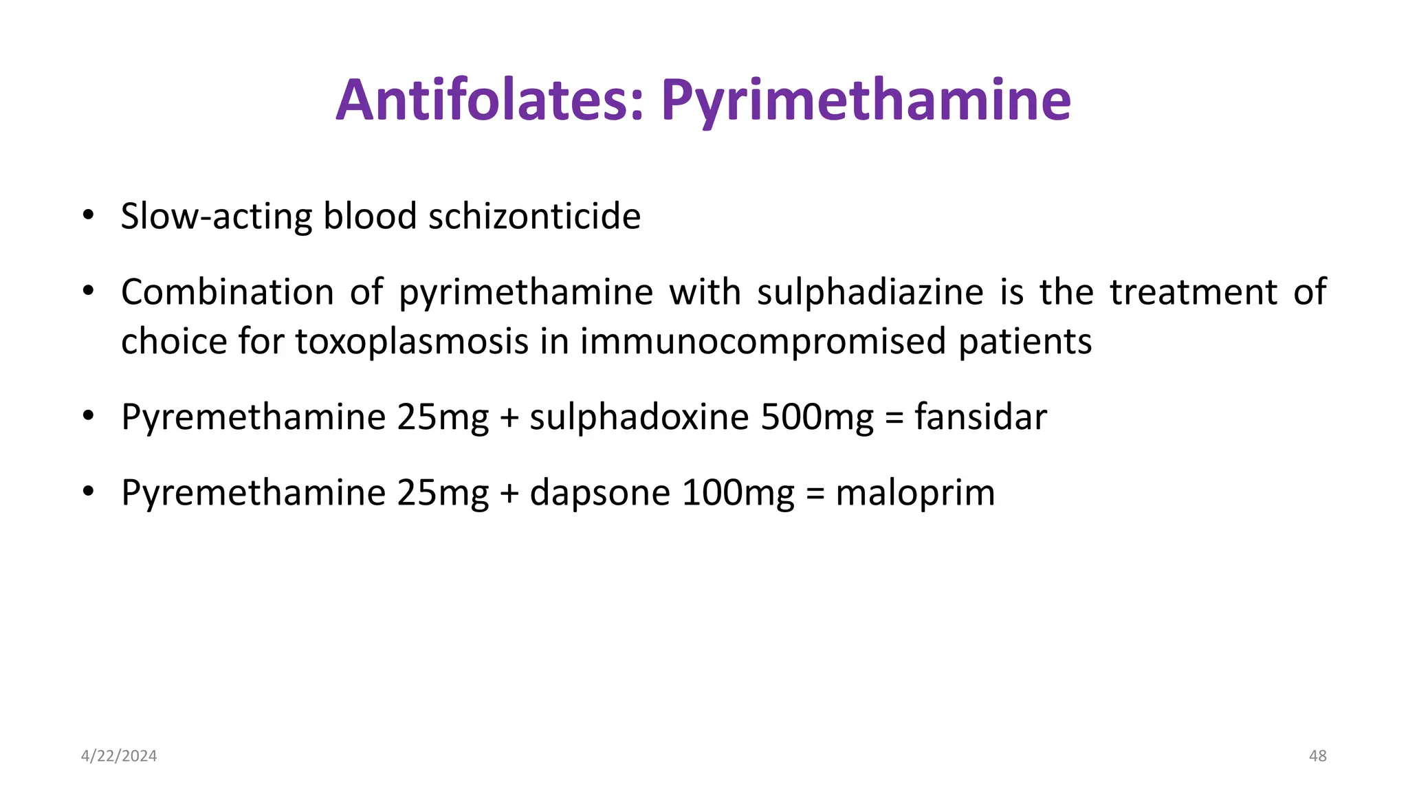Antimalarial Chemotherapy. From olabisi Onabanjo university ...