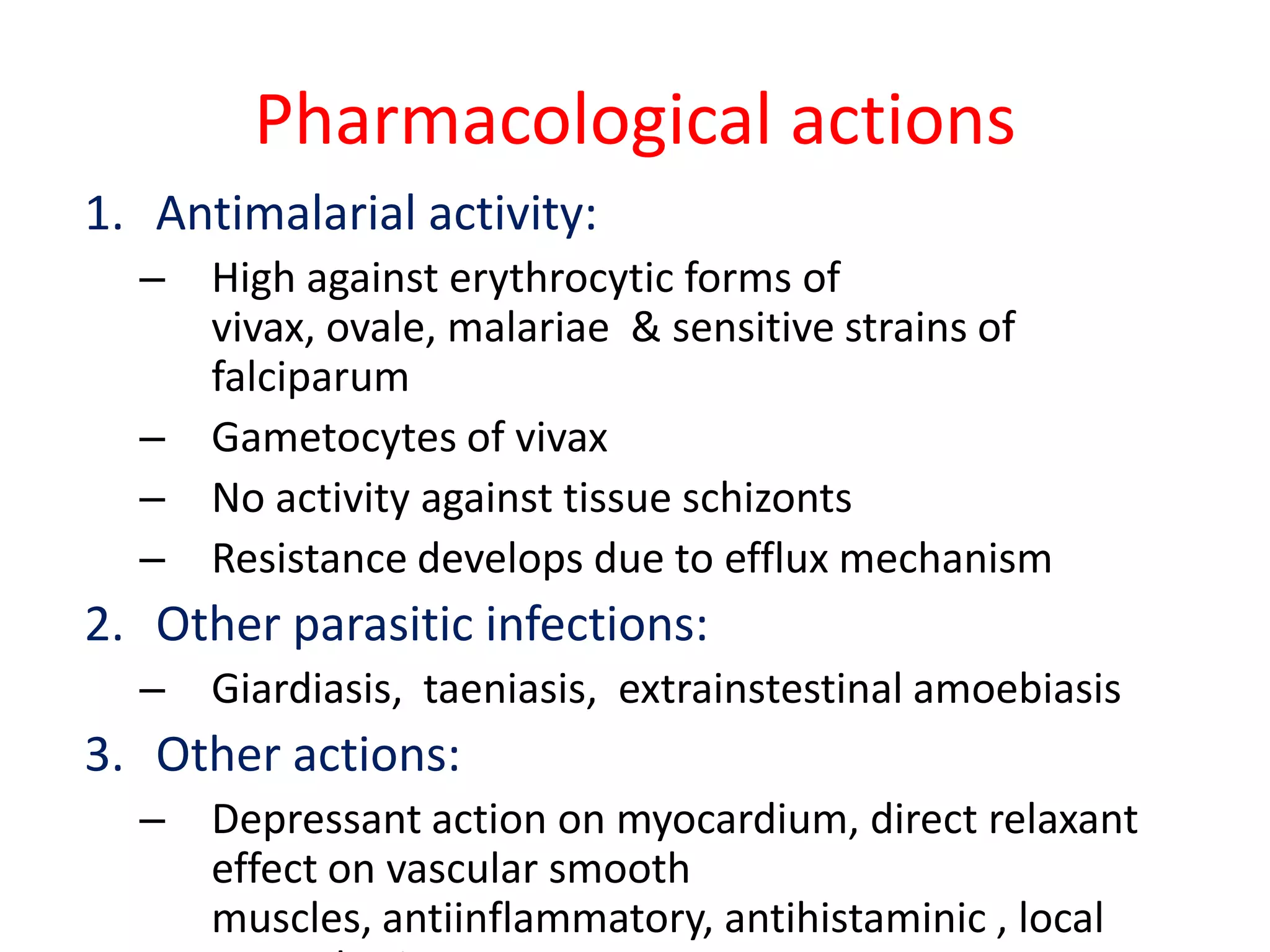 Antimalarial drugs | PPTX