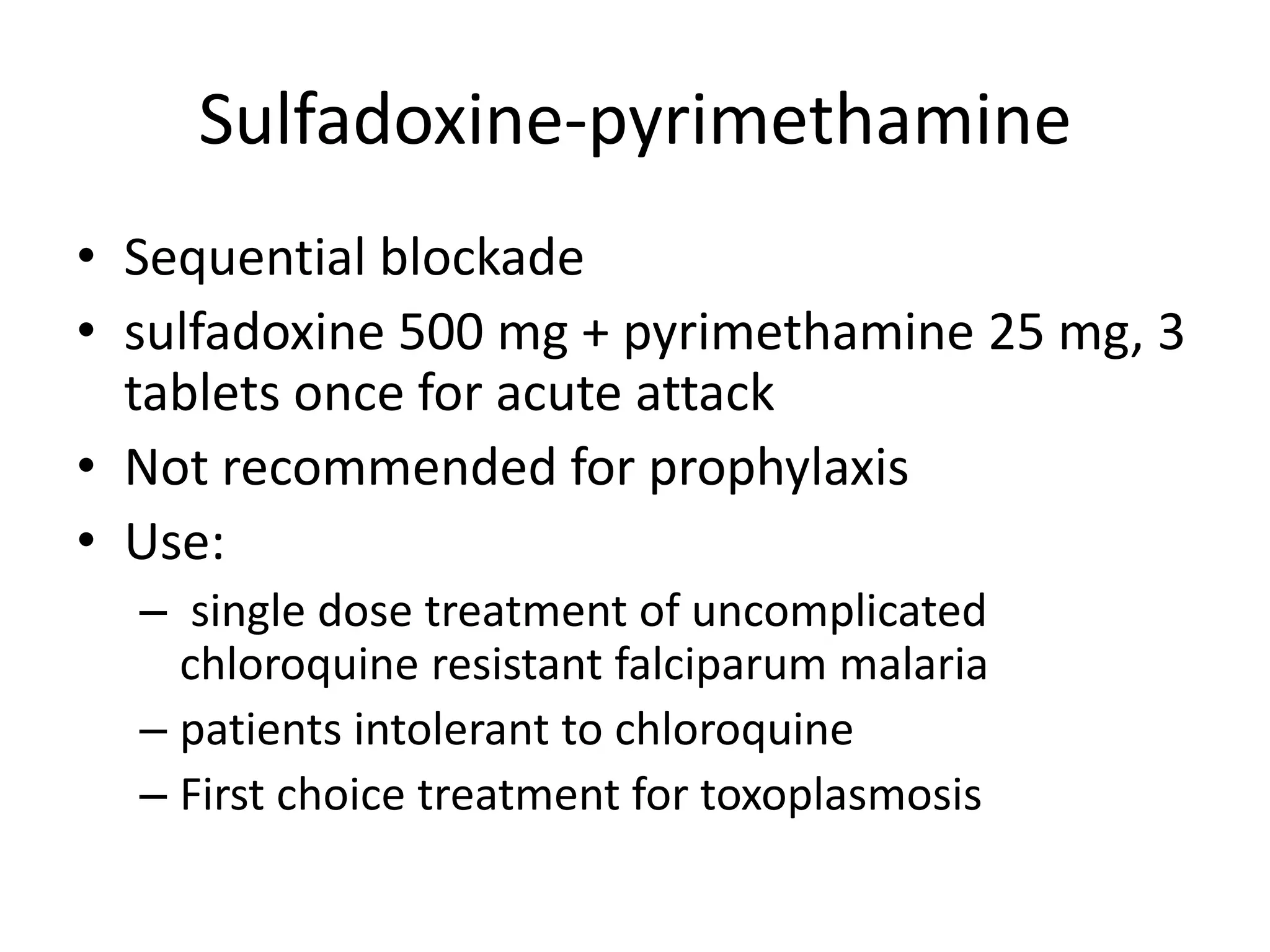 Antimalarial drugs | PPTX