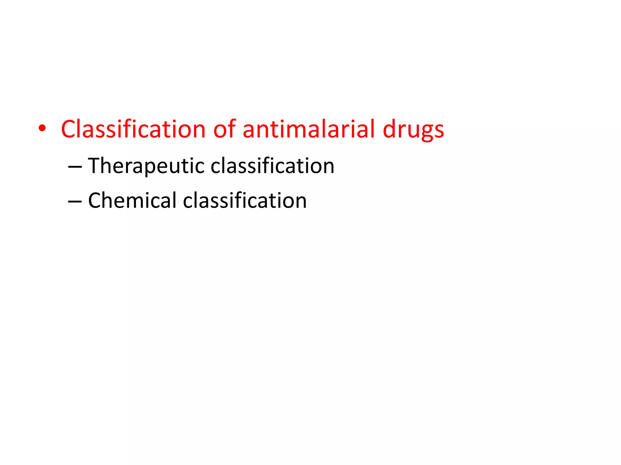 Antimalarial drugs | PPTX