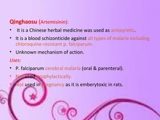 Antimalarial drugs | PPT