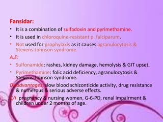 Antimalarial drugs | PPT | Pharmaceutical Drugs | Medical Health