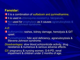 Antimalarial drugs | PPT