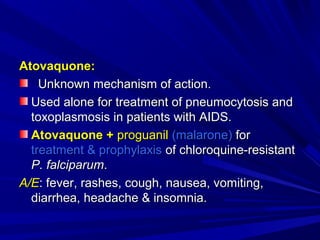 Antimalarial drugs | PPT