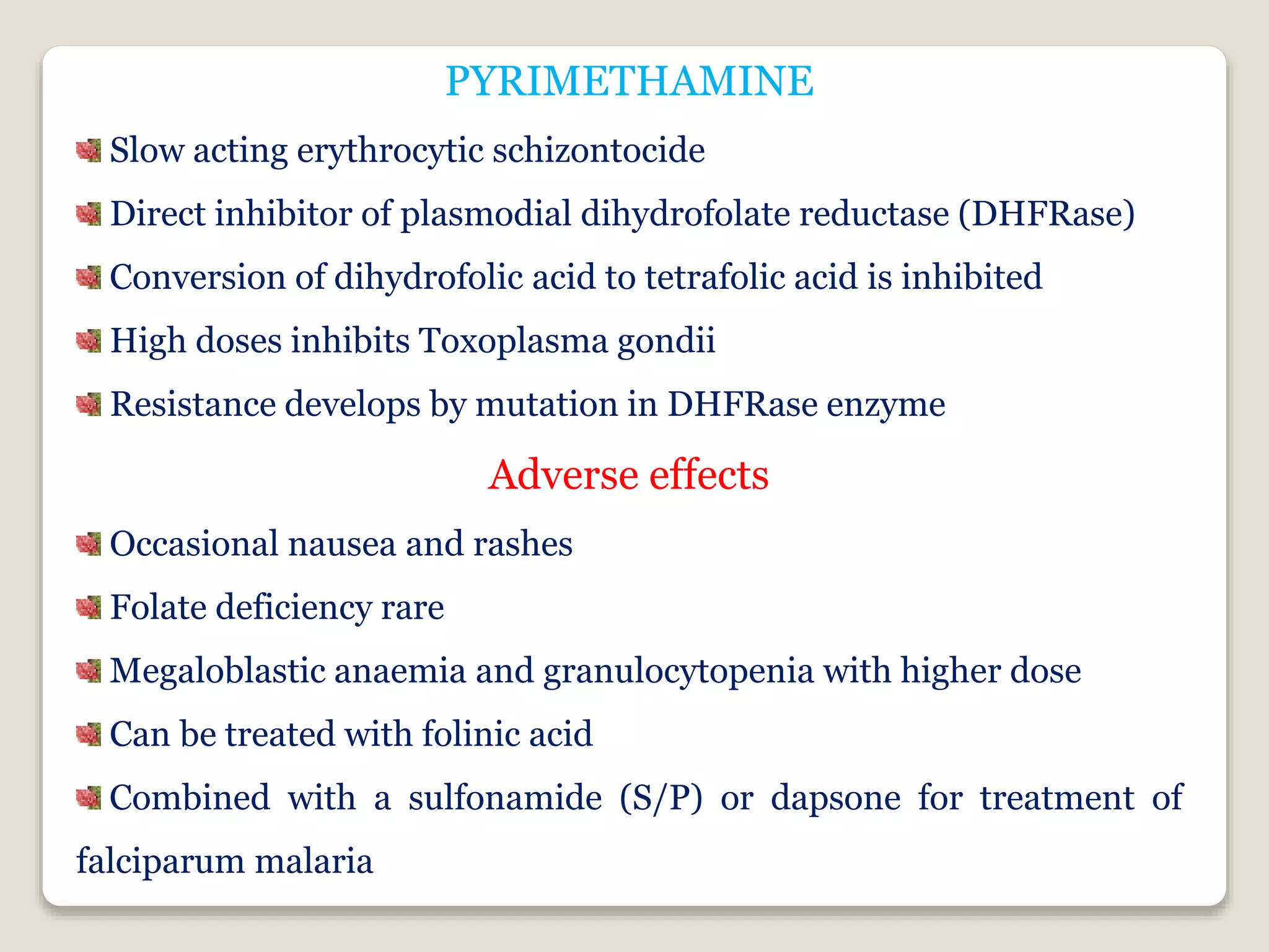 Antimalarial drugs | PPTX