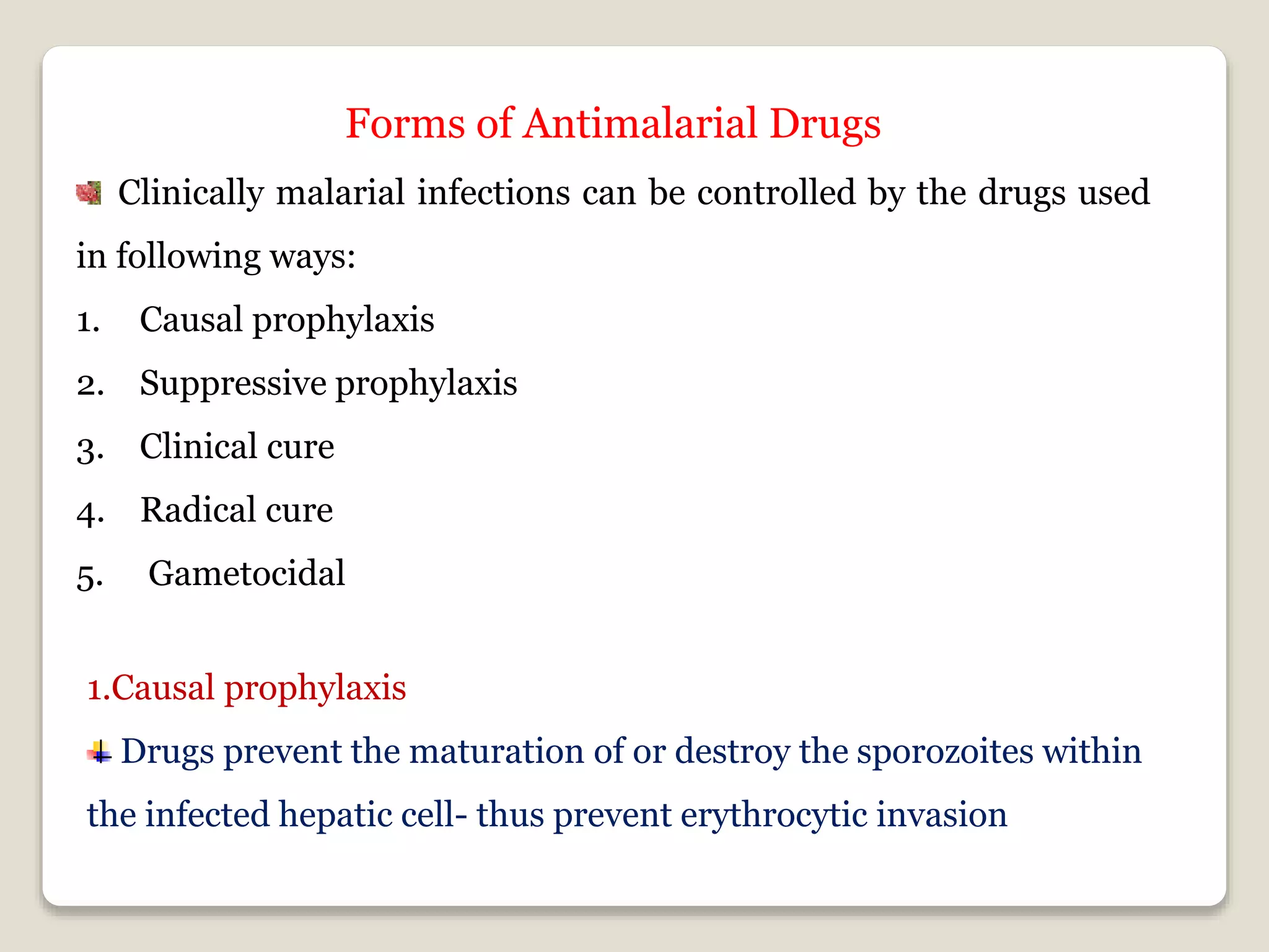 Antimalarial drugs | PPTX